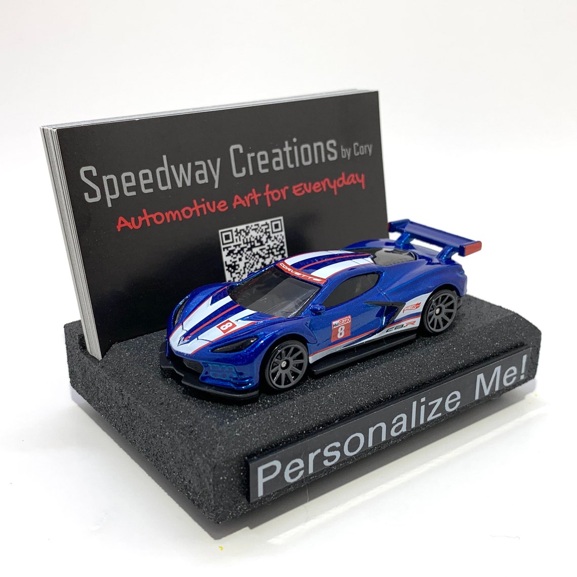 C8 Race Car Business Card Holder Personalized Business Card - Etsy