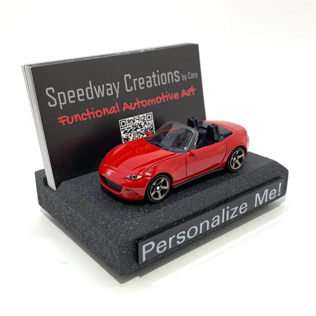 MX5 ND Personalized Business Card Holder - Personalized Car Gift - MX5 Accessory - MX5 Desk ...