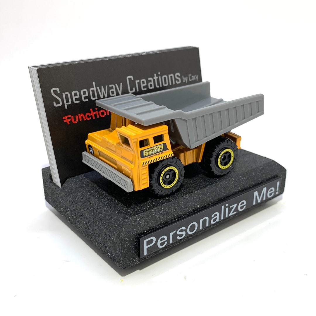 Dump Truck Business Card Holder - Personalized Construction Accessory ...