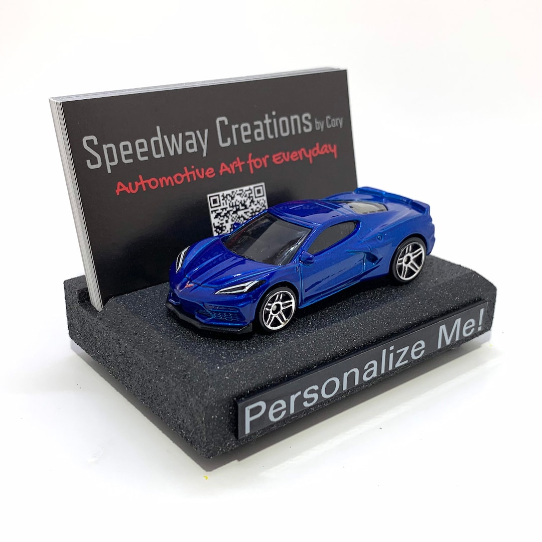Corvette C8 Personalized Business Card Holder - C8 Accessory - C8 Art ...