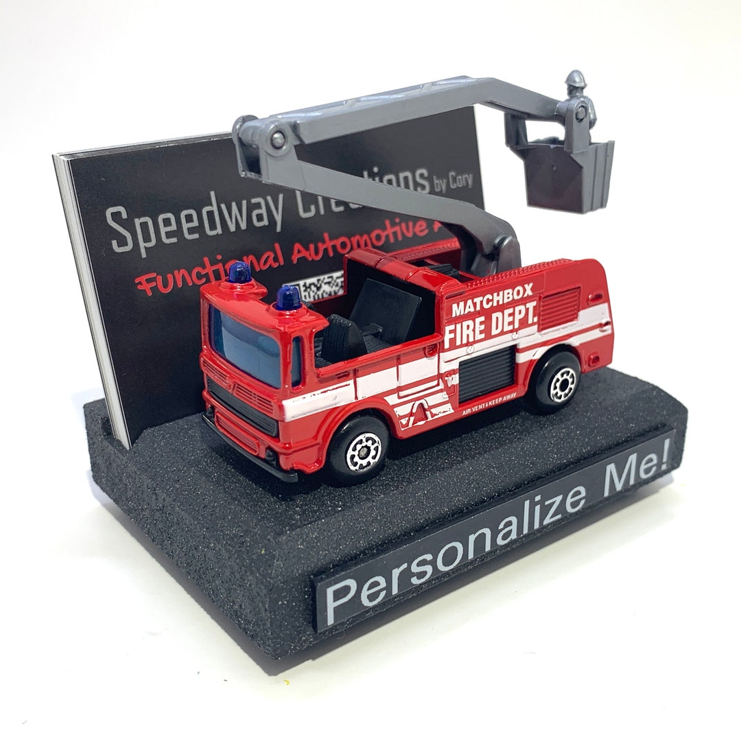 Fire Engine Business Card Holder - Firefighter Accessory for Your Desk ...