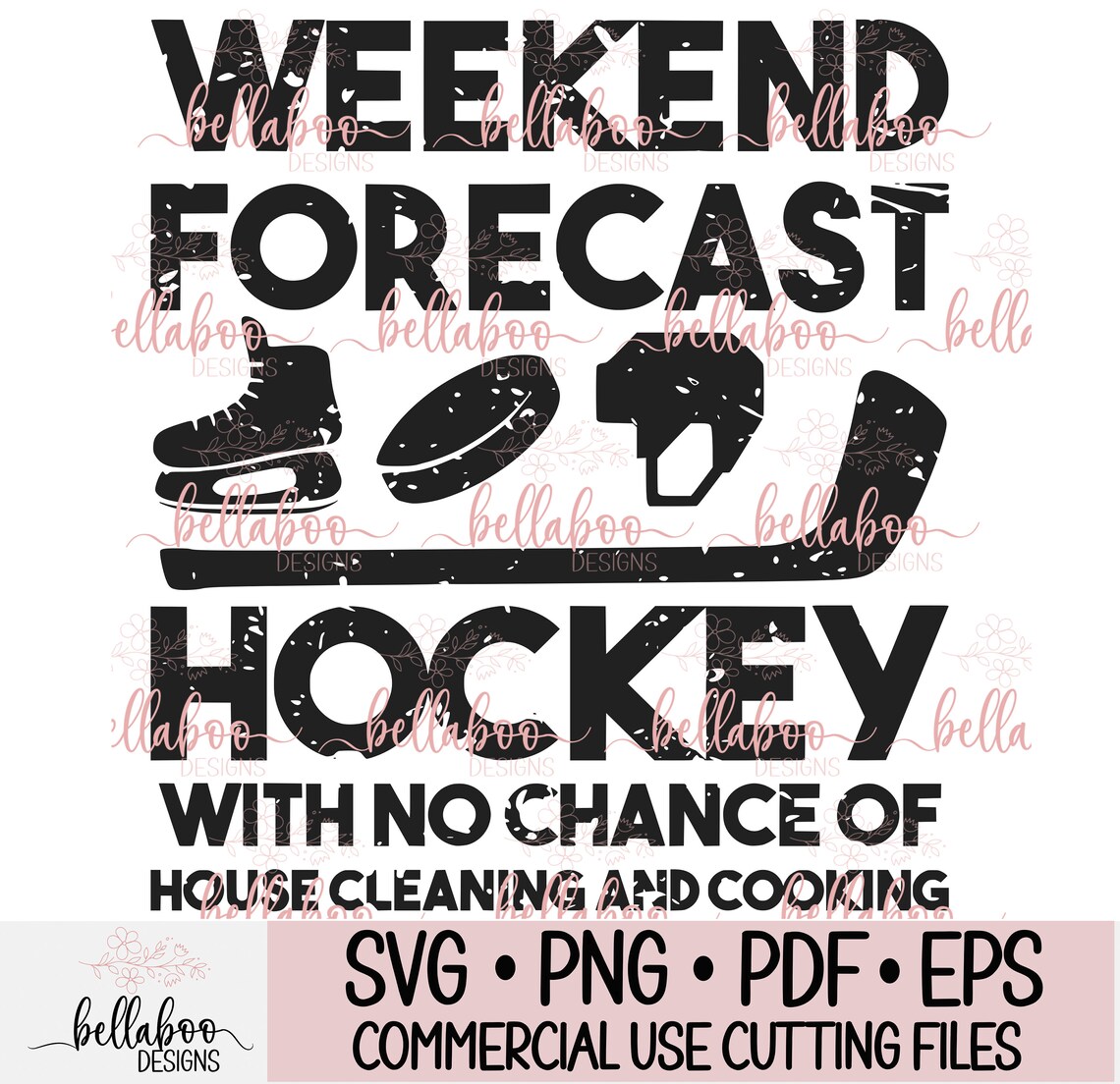 Weekend Forecast SVG Hockey Mom Cut File DIGITAL DOWNLOAD - Etsy