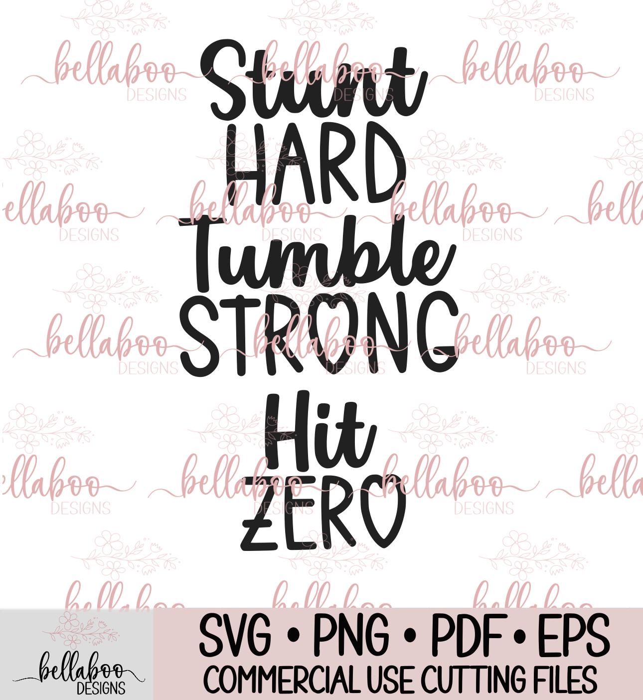 Cheerleading SVG: Stunt Hard, Tumble Strong, Hit Zero (digital Download ...