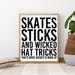 Skates Sticks and Wicked Hat Tricks Svg | Hockey Mom Cut File | Hockey ...