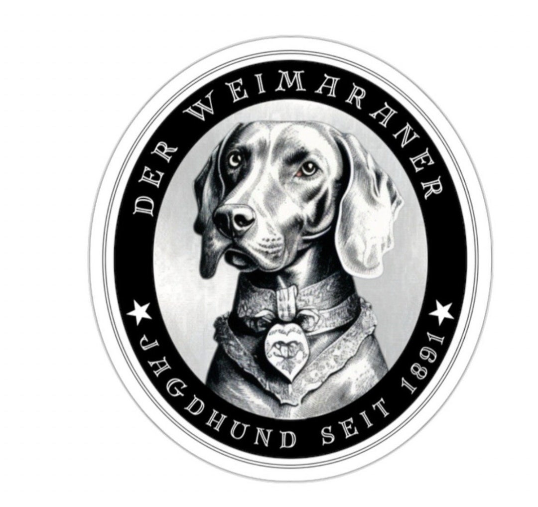 Jagdhund Weimaraner Logo, Gun Dog Car Decal, Hunting Dog Sticker ...