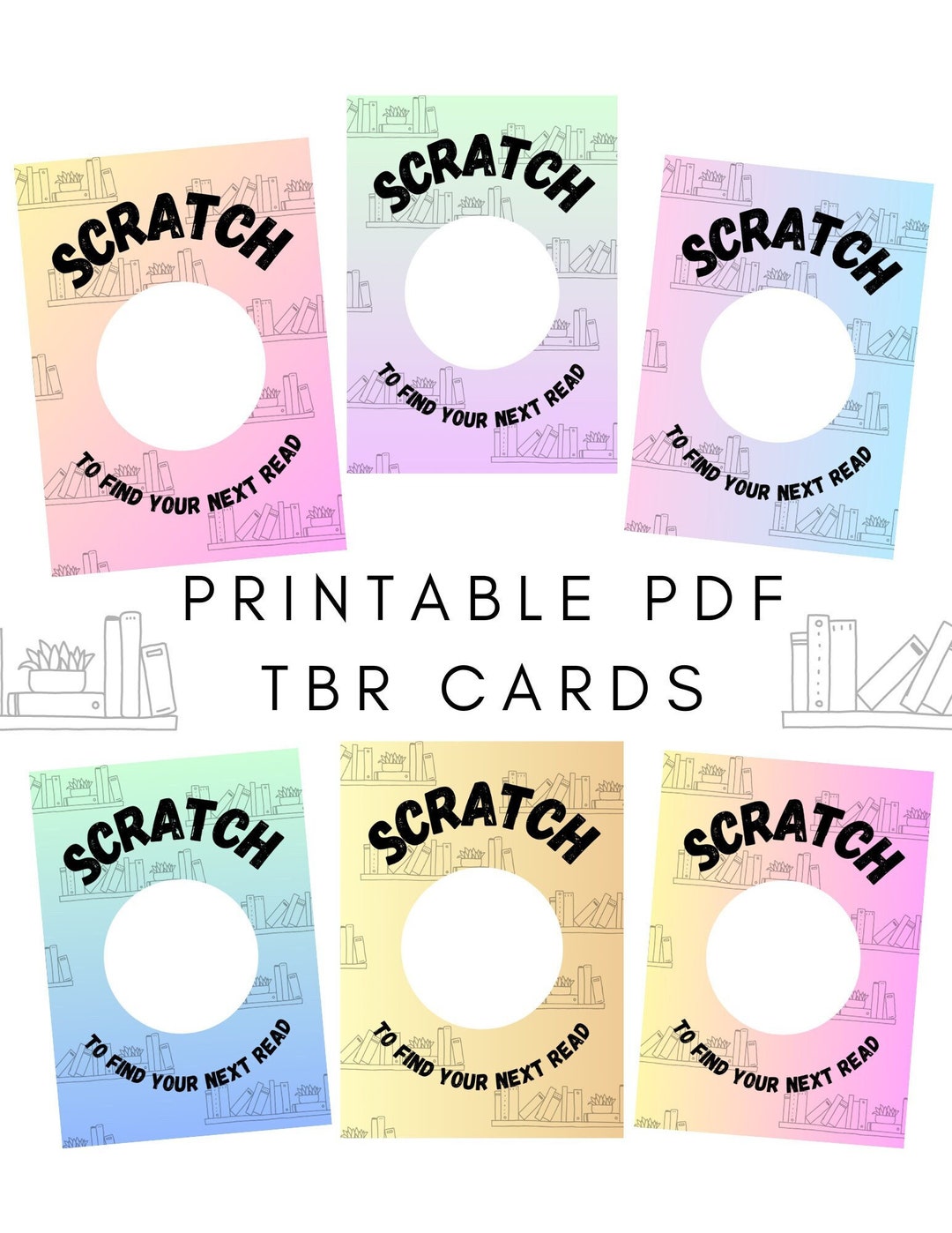 Scratch off TBR Cards Printable Pdf | to Be Read | What to Read Next ...