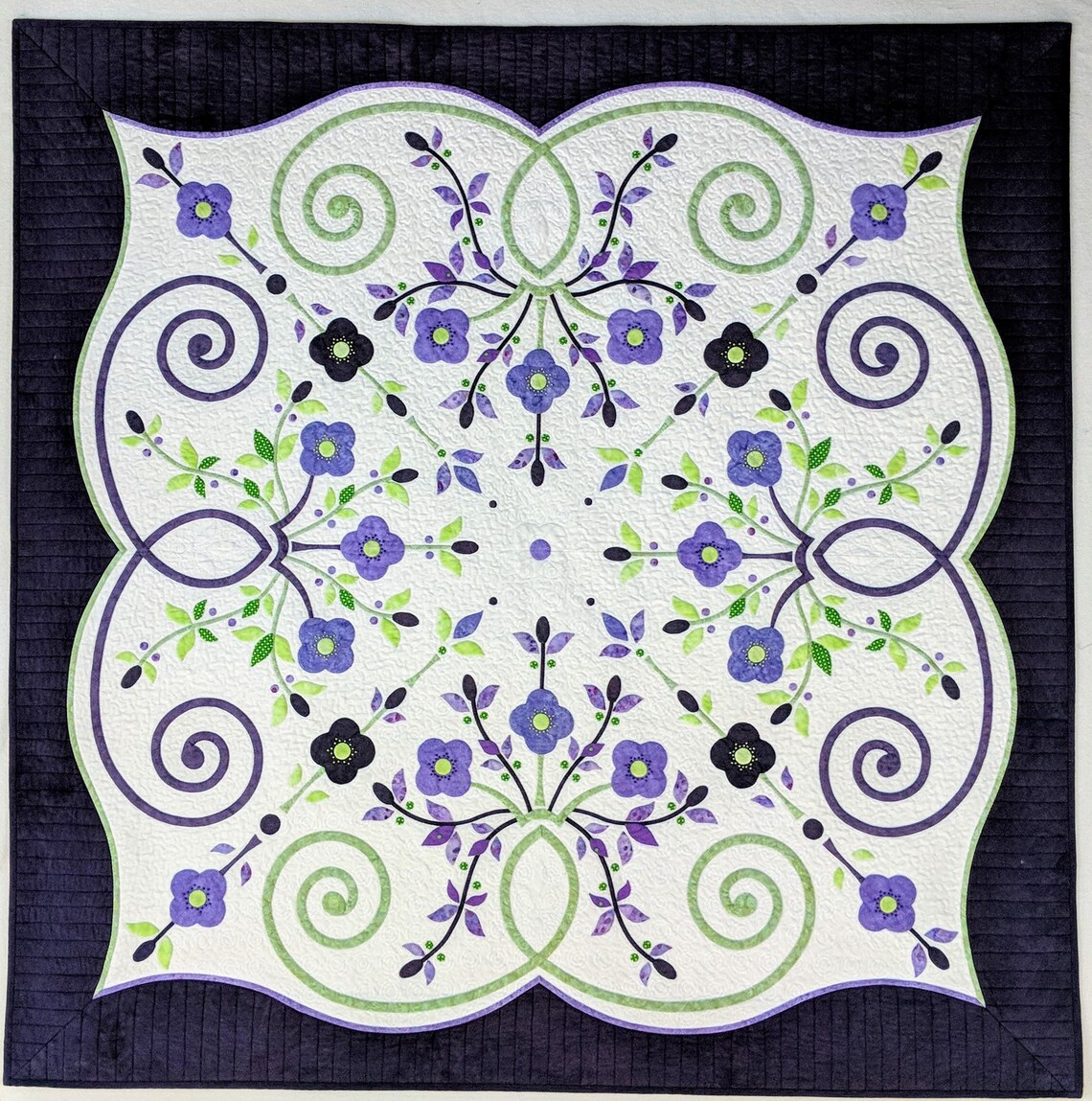 Purple Poppies Appliqué Quilting Pattern PDF Download | Etsy