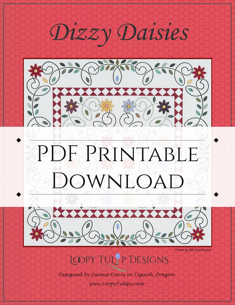 Dizzy Daisies Appliqué Quilt Pattern PDF Download - Etsy
