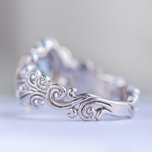 1ct Oval Aquamarine Ring, Unique Animal Ring, Ocean Jewelry, Dolphin ...