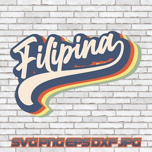 Filipina Retro SVG, Filipino PNG, Philippines Svg, Pinay, Pinoy Art ...