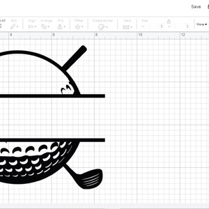 Golf Svg, Golfer Png, Split Monogram, Split Frame, Digital Download ...