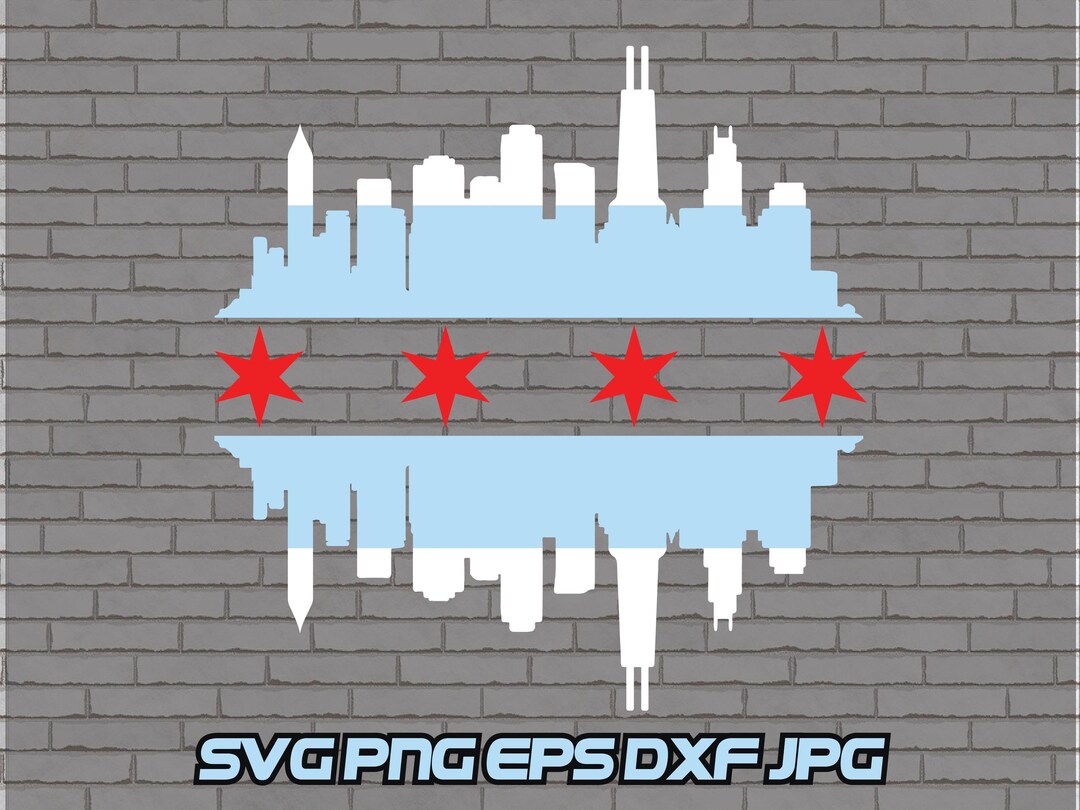 Chicago City SVG, Chicago Skyline Flag SVG, Illinois Shirt Design ...