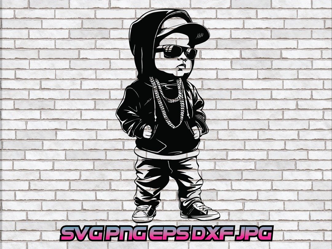 Gangster Baby Svg, Hustle Png, Cute Baby Digital Download, Chain ...