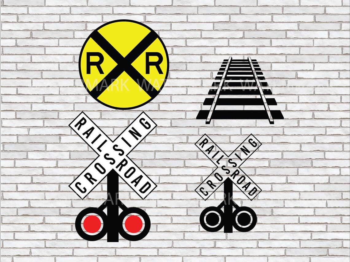Train Railroad SVG, SVG Design Bundle, Railroad Crossing Sign, Train ...