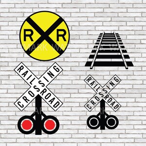 Train Railroad SVG, SVG Design Bundle, Railroad Crossing Sign, Train ...