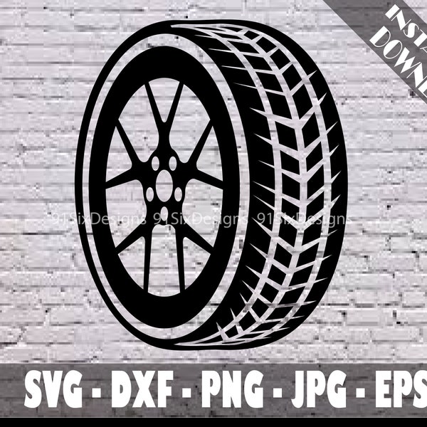 Rims and Tires Svg - Etsy