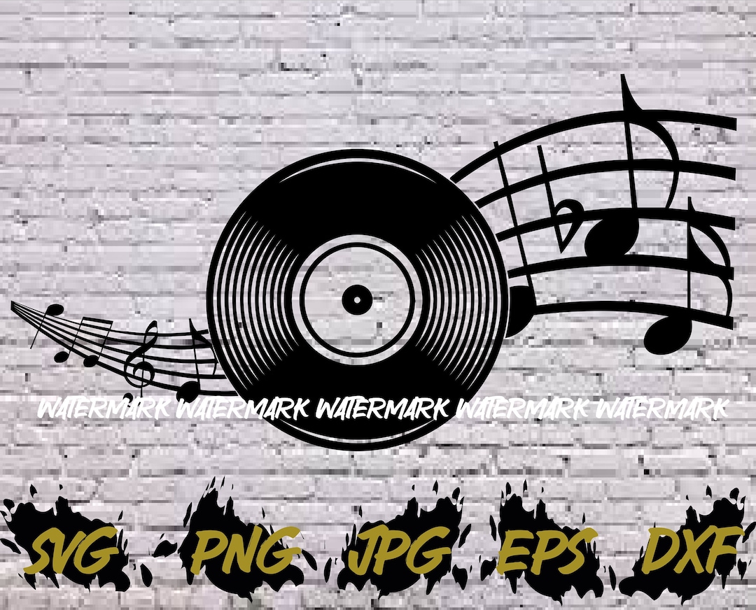 Music Notes SVG Vinyl Record Gift for Music Lover Classical Rock Roll ...