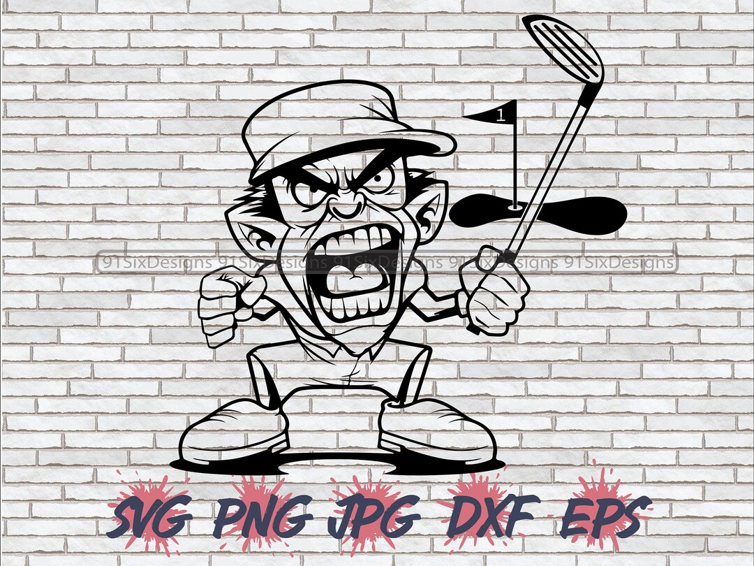 Angry Golfer SVG, Golf PNG, Drunk Golfer Cricut Silhouette Cameo Cut ...