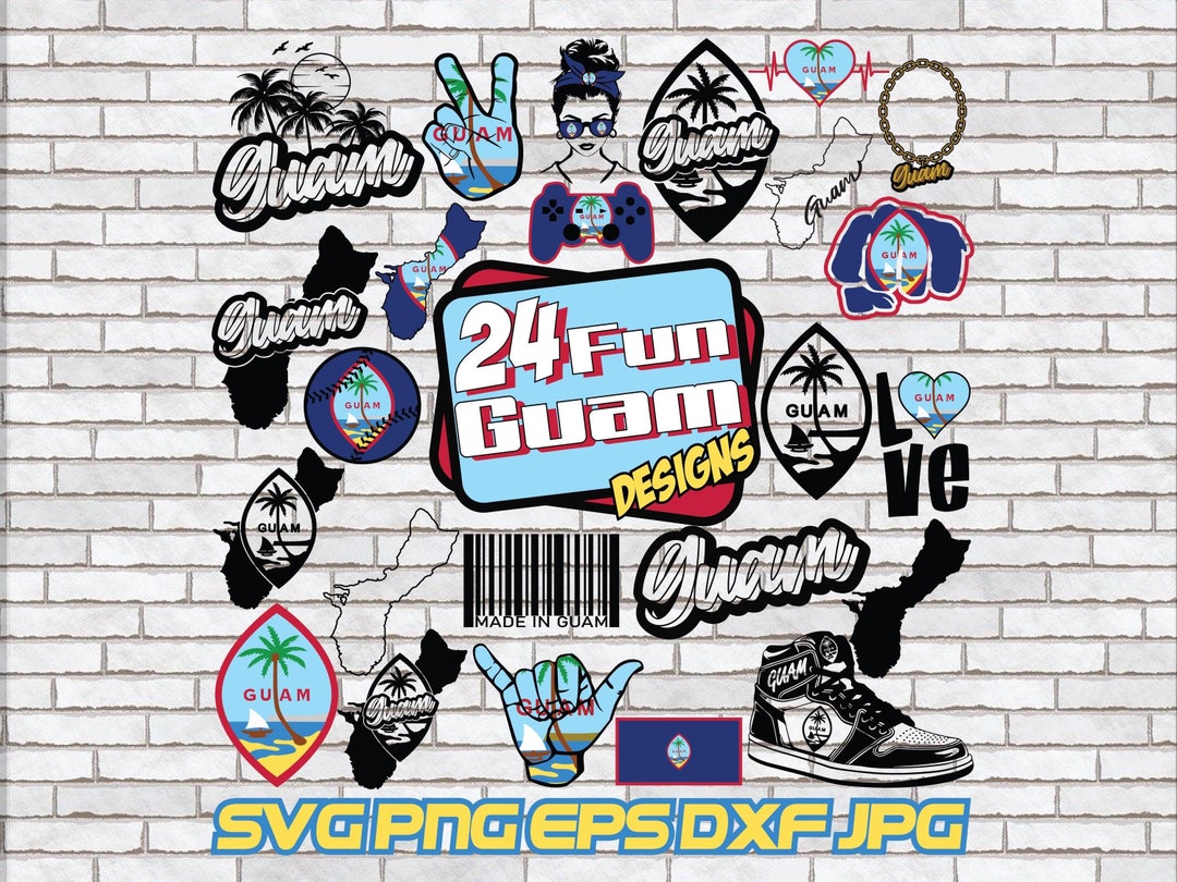 Guam Svg, Guam Flag Vector, Shaka Hand, Guam Crest Png, Cut File ...