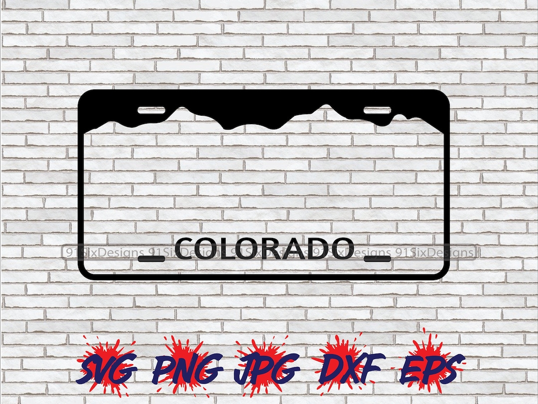 Colorado License Plate SVG, Colorado SVG, License Plate PNG, Denver ...