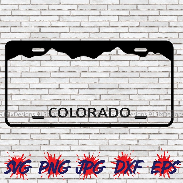 Colorado License Plate Png - Etsy