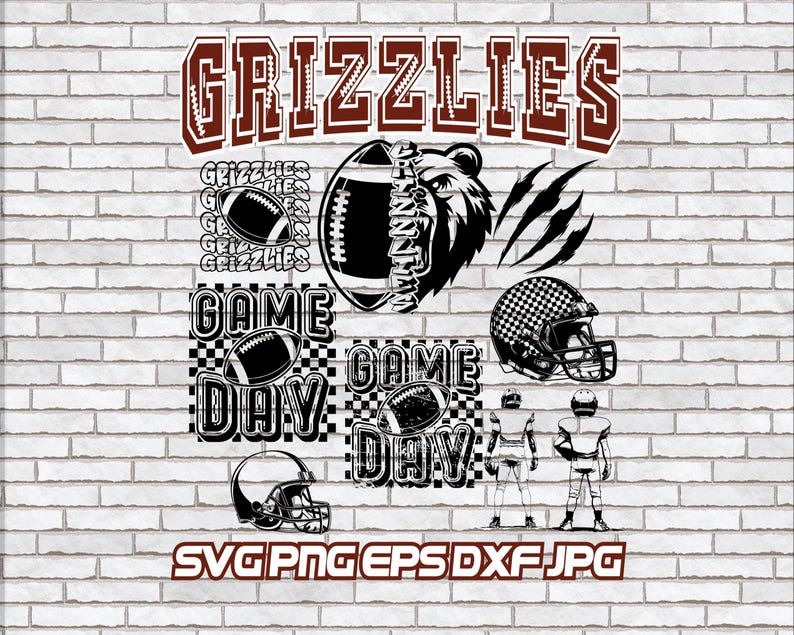 Grizzlies Png, Svg Bundle, Digital Download, Jpg, Dxf, Eps - Etsy