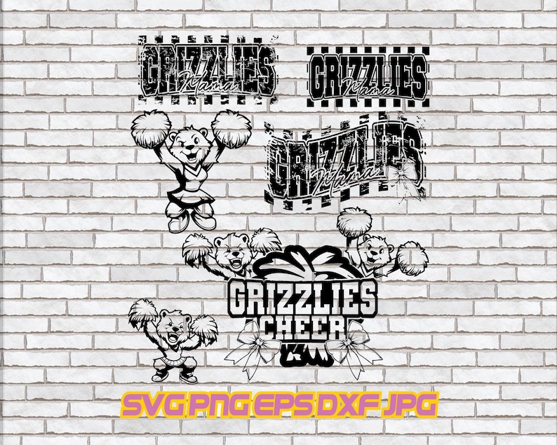 Grizzlies Png, Svg Bundle, Digital Download, Jpg, Dxf, Eps - Etsy