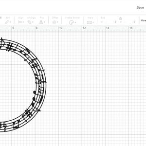 Circle Monogram Border Frame Music Notes Song Gift for Music Lover ...