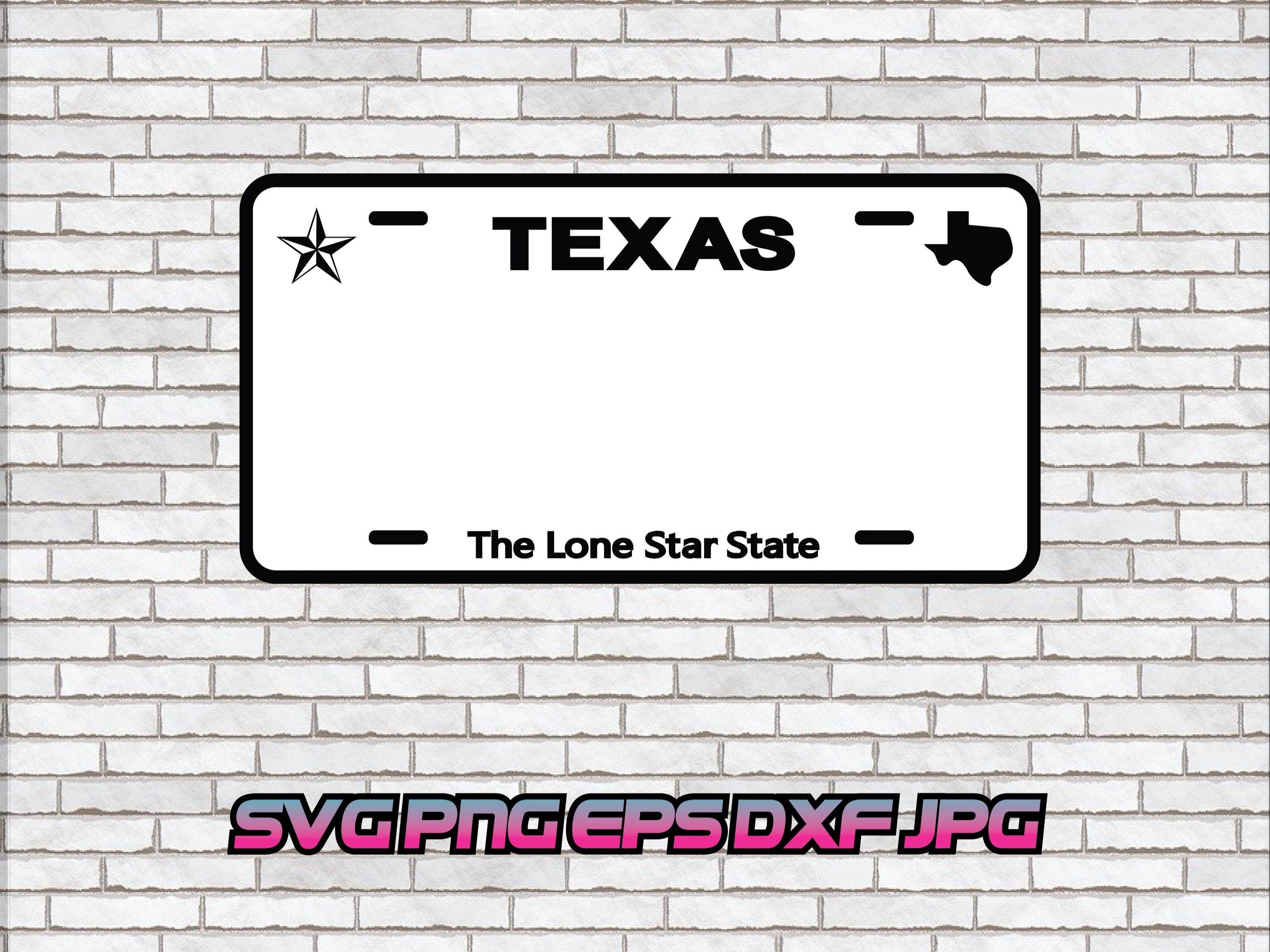 Texas License Plate SVG, License Plate PNG, Dallas Houston Blank Gift ...