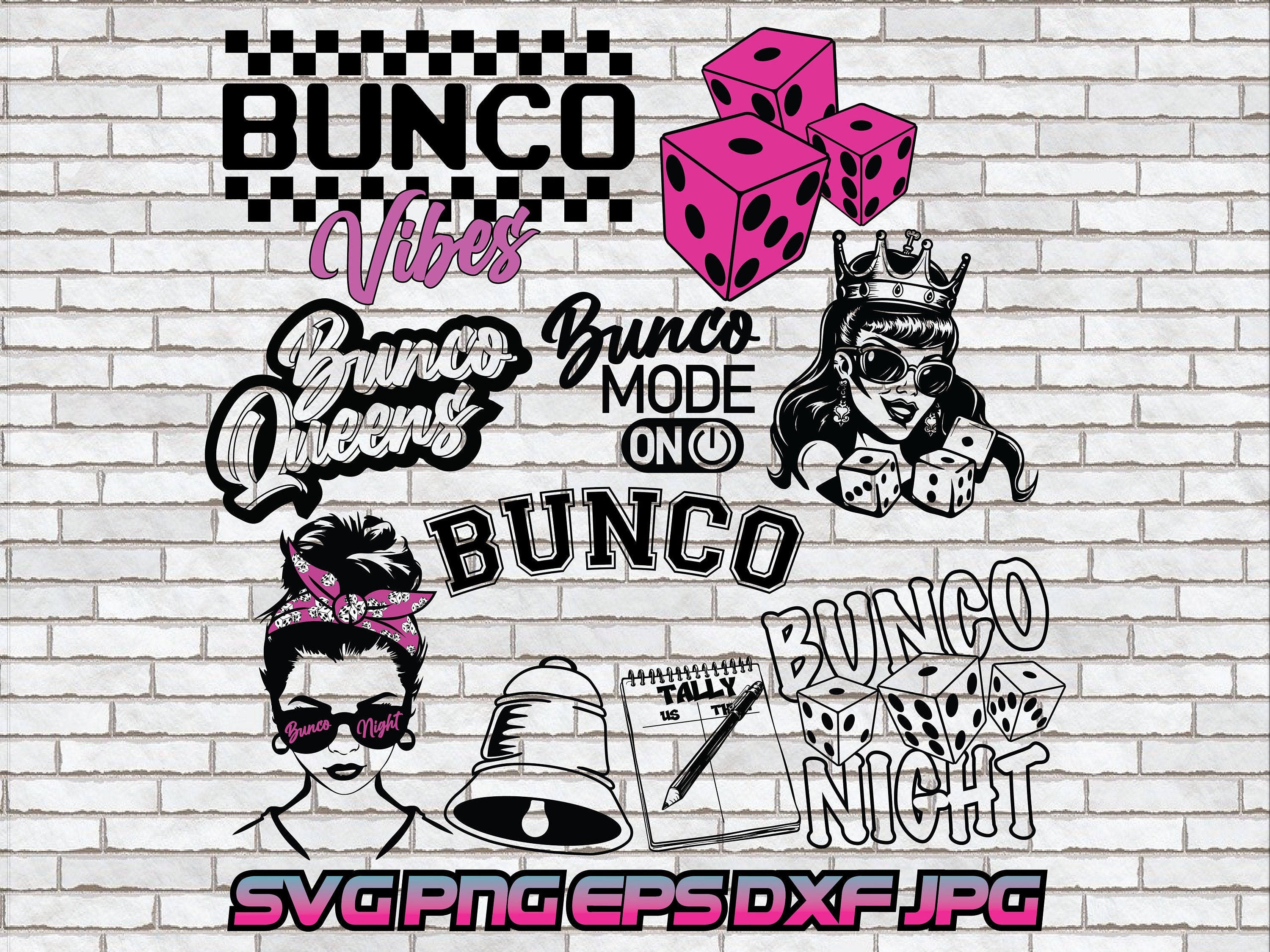 Bunco Svg, Bunco Png, Bunco Queen, Digital Download, Roll Dice, Game ...