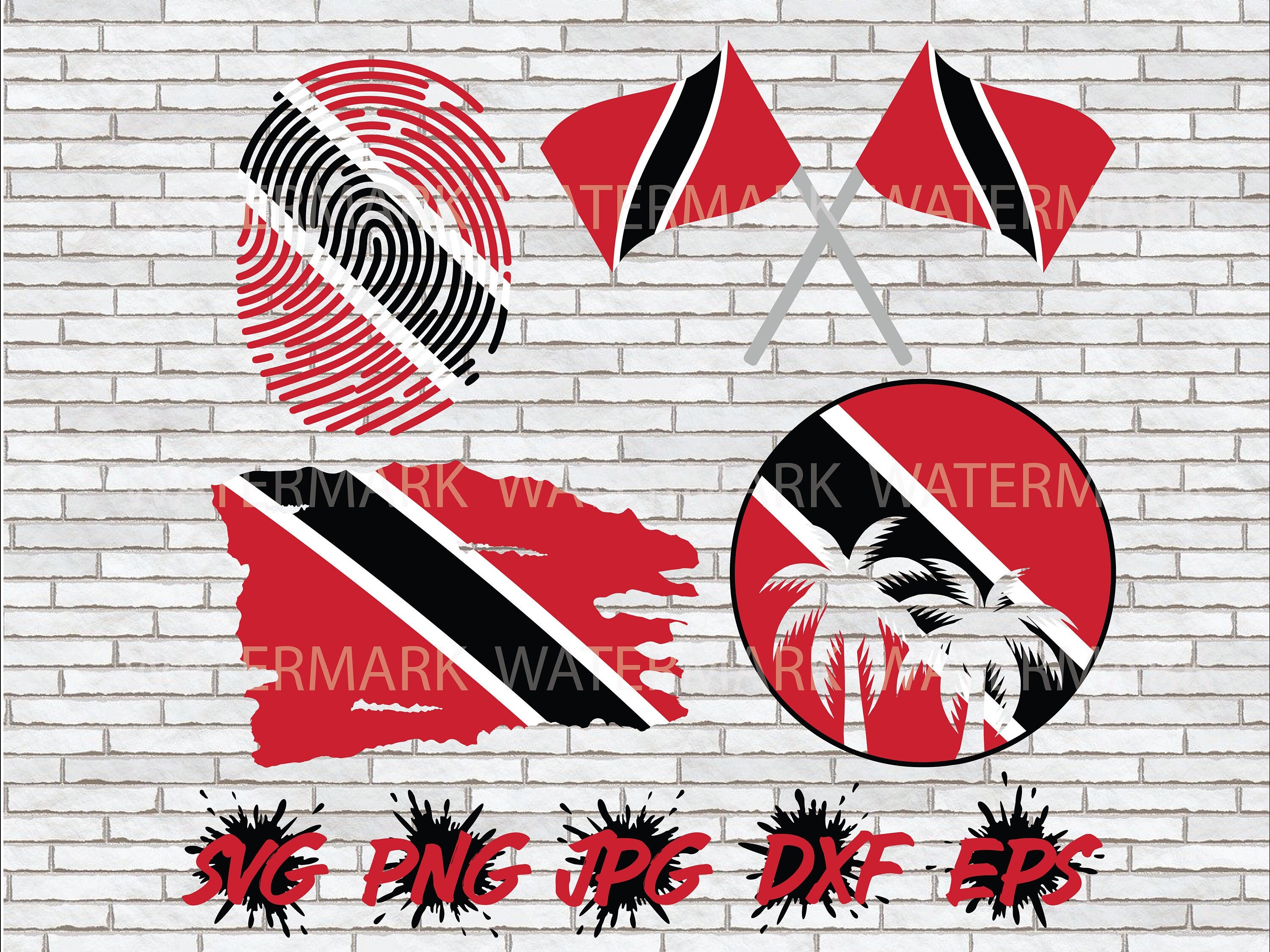 Trinidad & Tobago SVG Bundle, Trinidad Tobago Flag SVG, Shirt Design ...