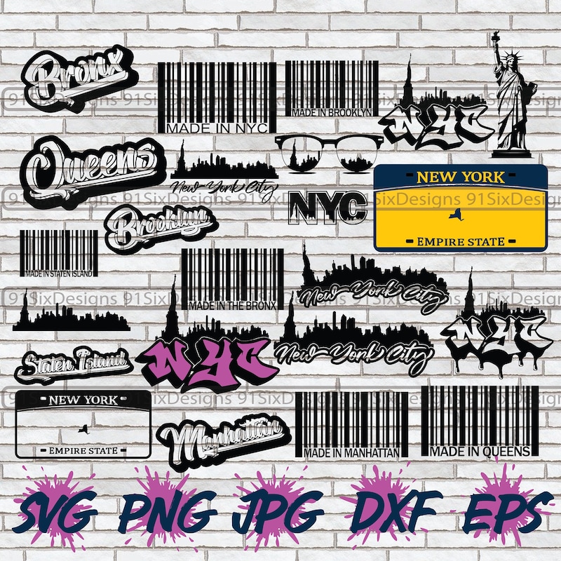 Queens New York Decals - Etsy UK