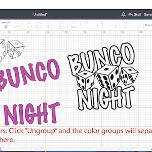 Bunco Night SVG, Bunco Game Vector, Download File, Cricut Silhouette ...