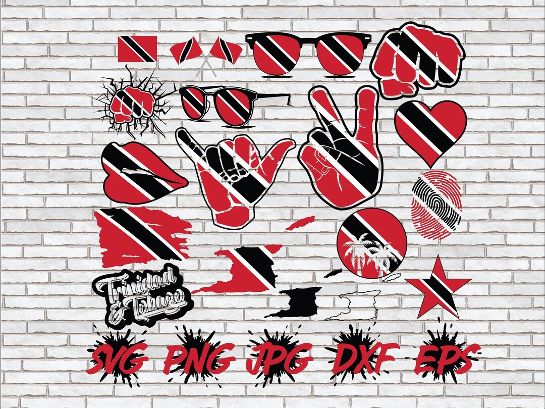 Trinidad & Tobago SVG Bundle, Trinidad Tobago Flag SVG, Shirt Design ...