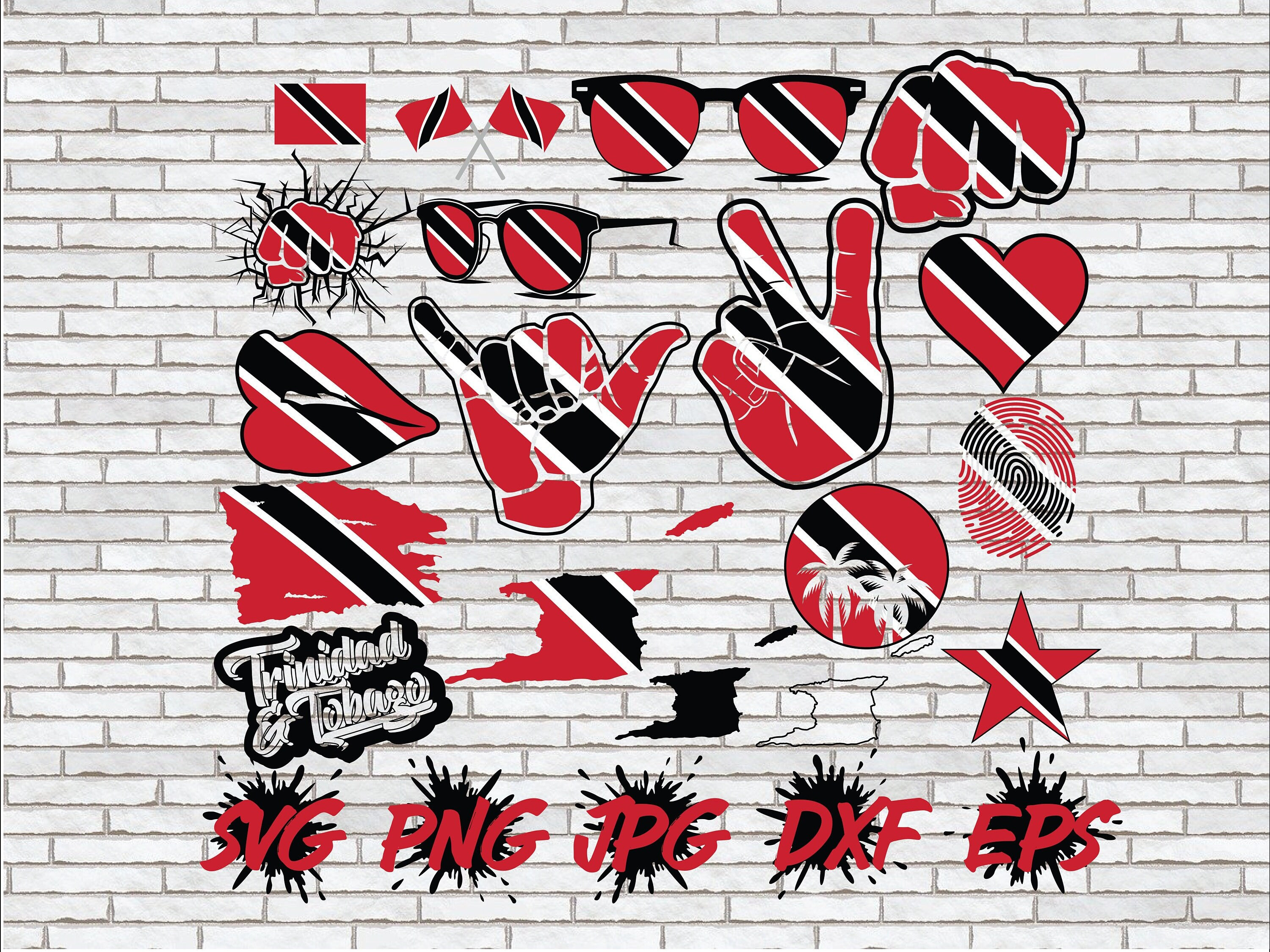 Trinidad & Tobago SVG Bundle, Trinidad Tobago Flag SVG, Shirt Design ...