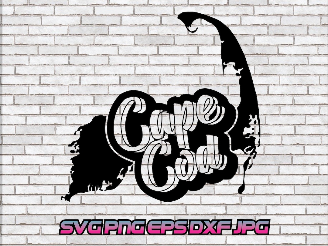Cape Cod Svg, Cape Cod Png, Digital Download, Map Outline, Text ...