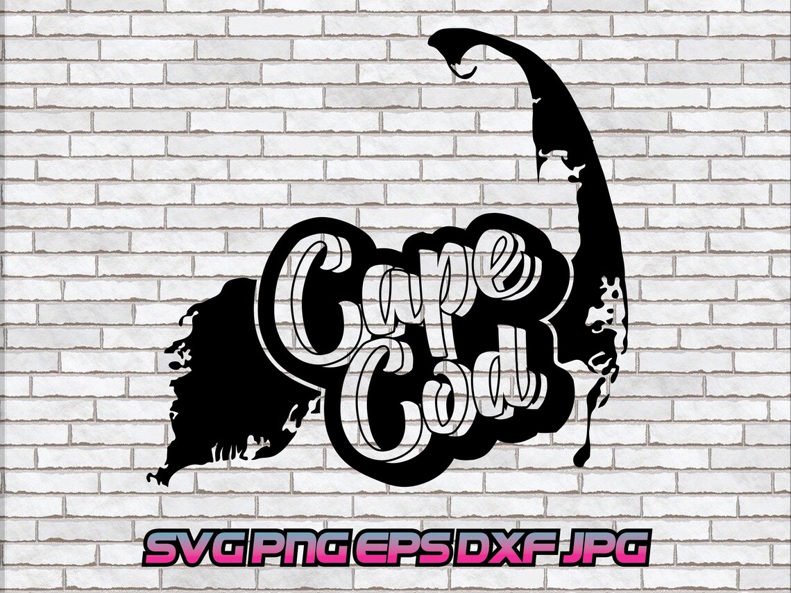 Cape Cod Svg, Cape Cod Png, Digital Download, Map Outline, Text ...