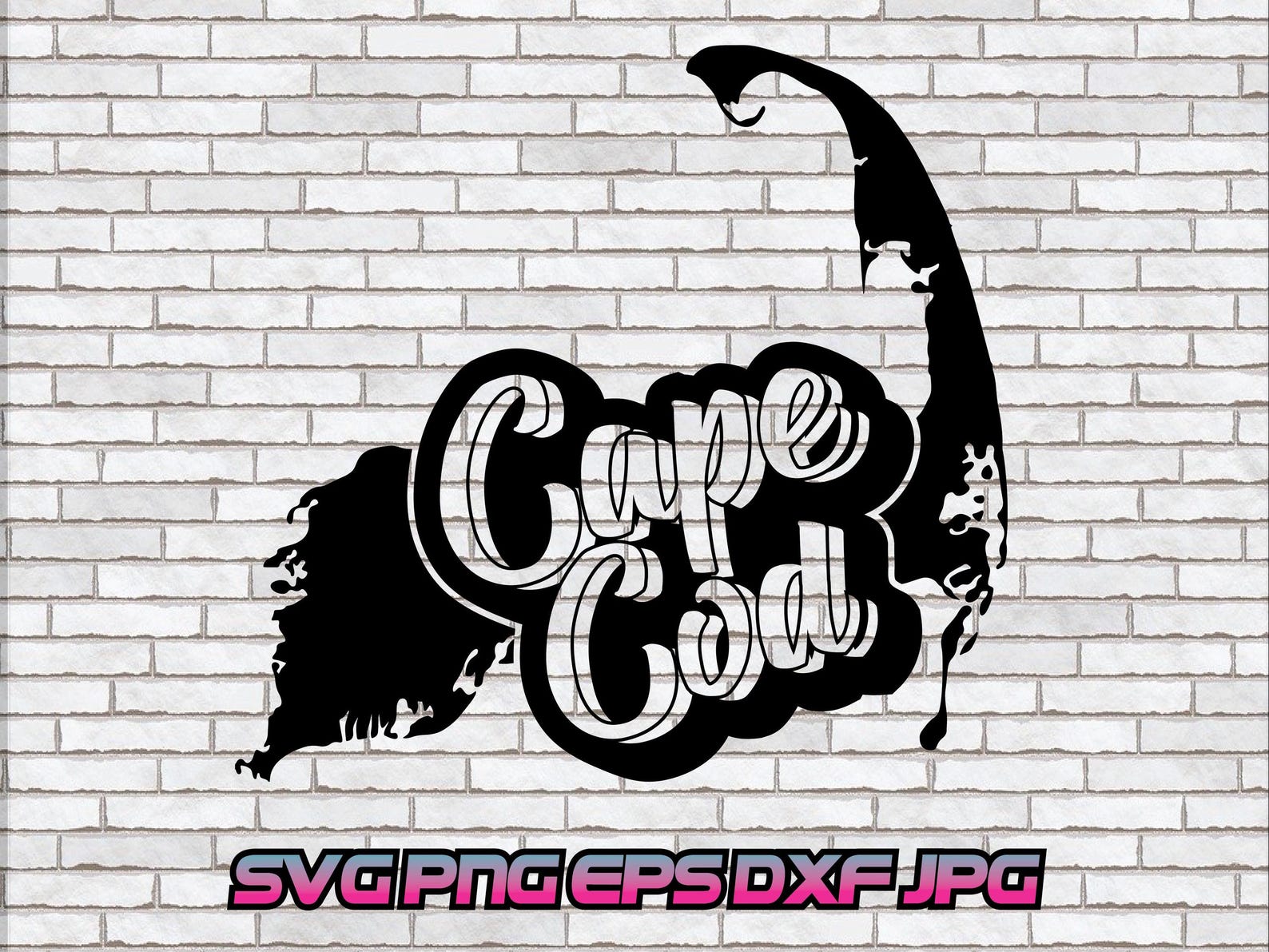 Cape Cod Svg, Cape Cod Png, Digital Download, Map Outline, Text ...