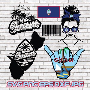 Guam Svg, Guam Flag Vector, Shaka Hand, Guam Crest Png, Cut File ...