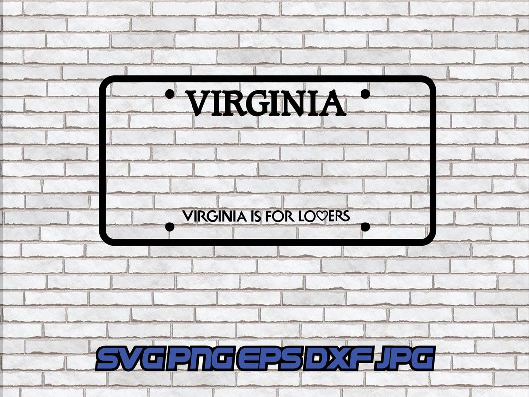 Virginia License Plate SVG, Virginia SVG, License Plate PNG, Cricut ...