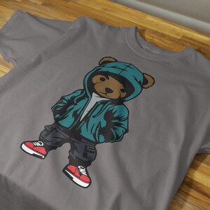Hip Hop Teddy Bear SVG, Rapper SVG, Rap Music Bear, Cute PNG Download ...