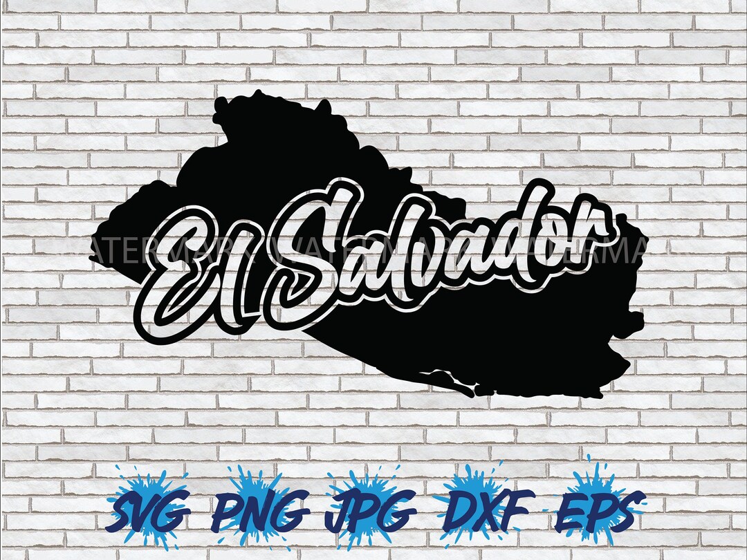 El Salvador SVG, El Salvador Map Outline Vector, Central America ...