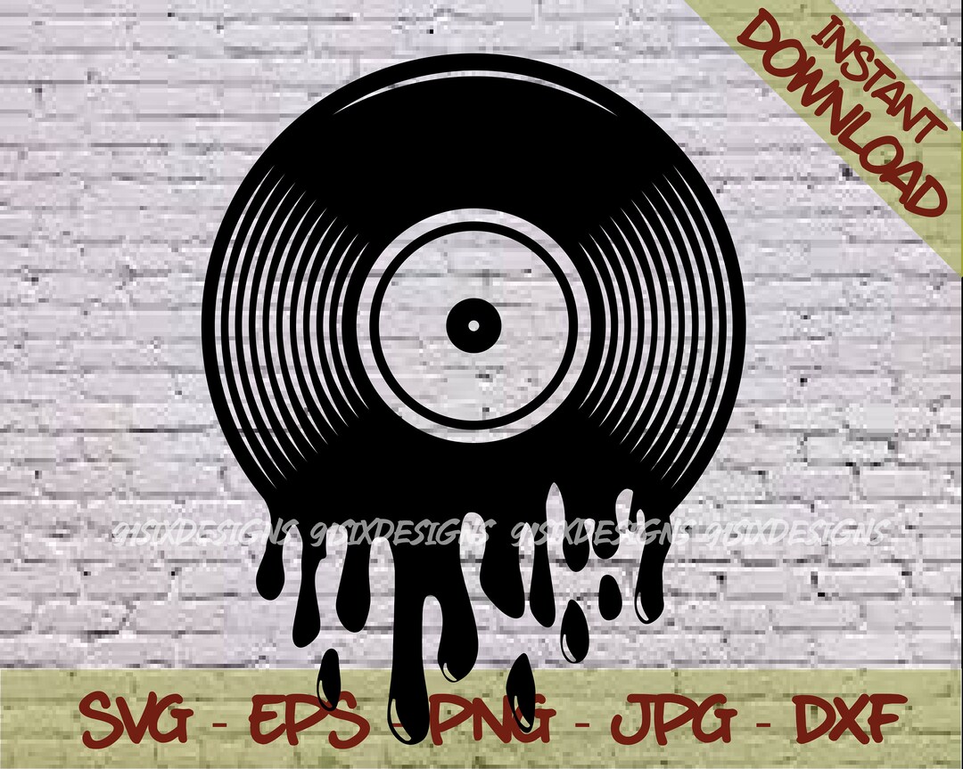 Record Drip, Album Retro Vinyl Old School SVG, Hip Hop Classical Dj ...