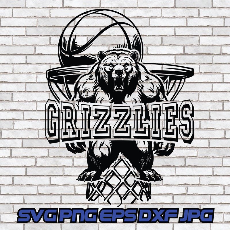 Basketball Grizzly Bear - Etsy