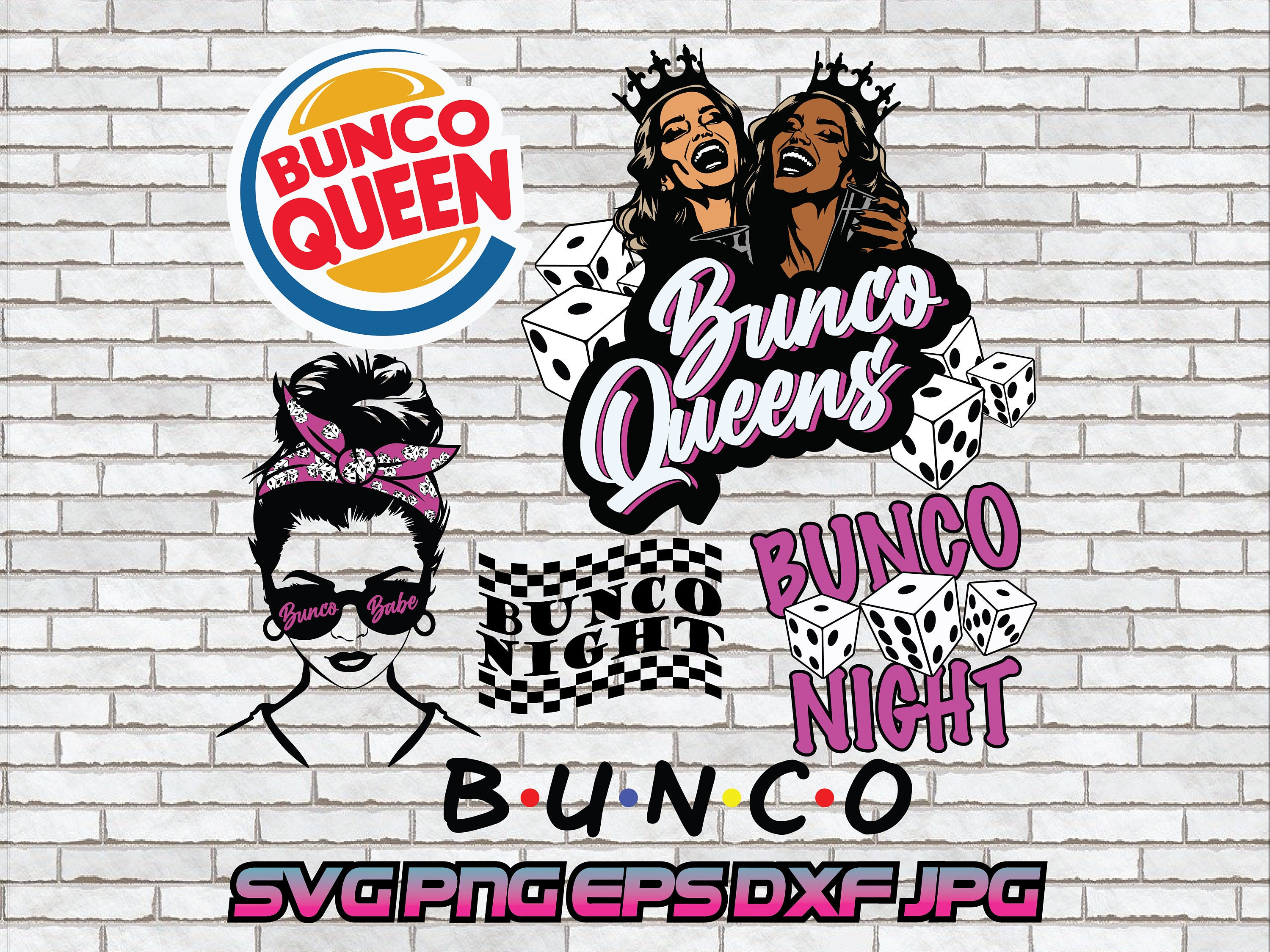 Bunco Svg, Bunco Png, Bunco Queen, Digital Download, Roll Dice, Game ...