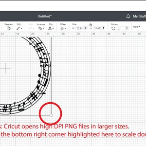 Circle Monogram Border Frame Music Notes Song Gift for Music Lover ...