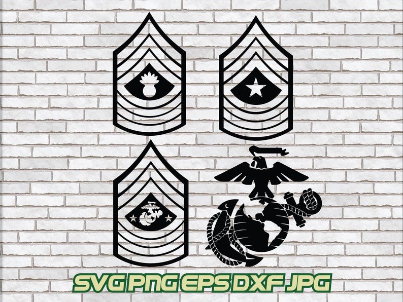 Marines Svg, Enlisted Rankings Png Insignia, USMC Corps Eagle Globe ...