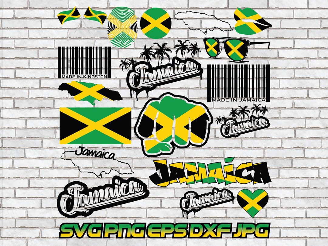Jamaica SVG Design Bundle, Jamaica Flag Vector Art, Shirt Designs PNG ...