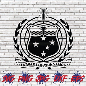 Samoa Coat of Arms SVG, Samoan SVG, Samos Png Instant Download Cut File ...