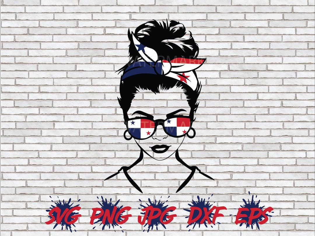 Panama Flag SVG, Panamanian Messy Bun SVG Instant Download Image File ...